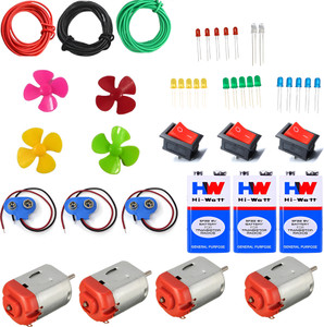 R&D Dc Motor with Propeller/ 9v Battery / Snap / Mini Rocker Switch ...