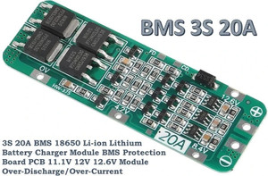 SG Flash BMS 18650 Lithium Battery Protection Board (3S, 20A, 12.6V ...