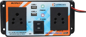 Electronics Crafts 12 to 220 volt 100 watt inverter with dual usb ...