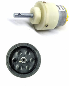 INVENTO 1pcs 6V - 12V 5 Kg-cm 60 rpm DC Metal Geared Motor with 95mm x ...