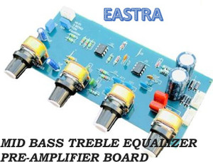 EASTRA PREMIUM MID BASS TREBLE EQUALIZER PRE AMPLIFIER BOARD Electronic ...