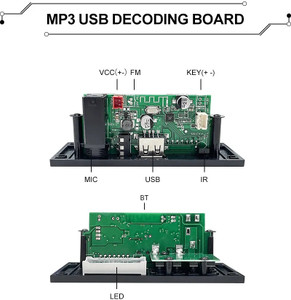 SG Flash HIGH Quality Bluetooth TF USB FM MIC AUX MP3 Player 5V 12V ...