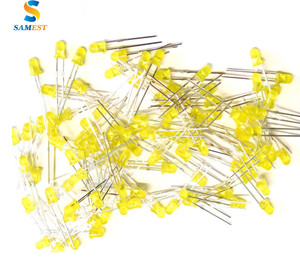 samest 200PCS YELLOW 5mm Multiple LED Diode Lights Intensity Super ...