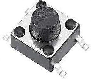 ROBOBULLS ELECTRONICS Tactile Micro Switch 12mm in 4 pin (Pack of 5 Pc ...