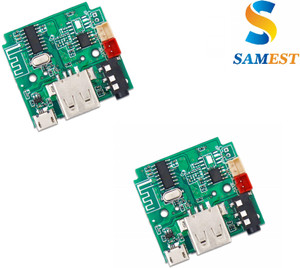 samest 2pcs Speaker Board, 5V-12V Bluetooth Amplifier FM USB AUX Card ...