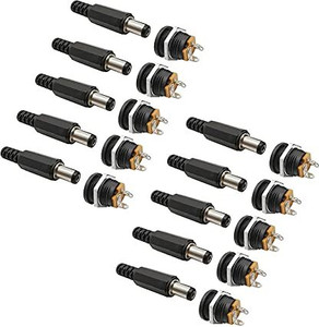 ERHIndia 10 Pair 12V DC Pin Male and Female Plug Socket Set 3A 5.5 x 2 ...
