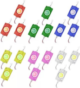 PCBA2Z (3 Pc Each Red Green Blue Yellow White Pink) 12V DC Coin LED ...