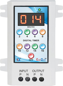 ELEQUA 2,4,6,8... minutes timer switch for Geyser,Water pump Up to 2 HP ...