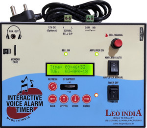 Leo Automatic School Bell Timer With Voice Bell Message Announcement ...