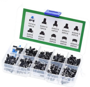 EASTRA HIGH QUALITY 180Pcs Tactile Push Button Switch 10 Values 6x6mm ...