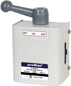 Pradhan Junior 16A (Double pole ) 230V Changeover switch Indoor Plug-In ...