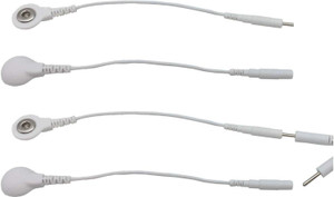 AGAM 4 Pcs Electrode Lead Wire Adapters, Convert 2mm Pin to 3.5mm Snap ...