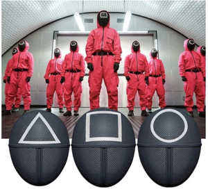 Ji And Ja Korean Movie Cosplay Squid Game Mask, Square, Triangle and ...