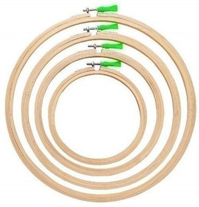 rawzone Wooden Embroidery Hoop/Frame for Crafters Set of 4 Different ...