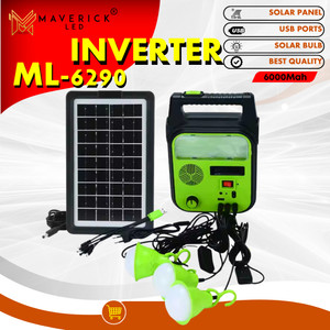 Maverick Led ML-6290 Solar Inverter Kit with 6000mAh Battery Backup 8 ...