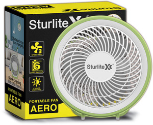 Sturlite Aero 12W Mini Portable Table Fan + Lamp| 3 Speed Modes| 2 ...