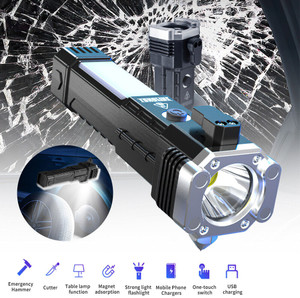 Wifton Waterproof Flashlight with Broken Window Hammer 5 hrs Torch ...