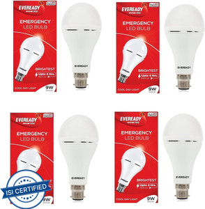 EVEREADY 9W Inverter Bulb pack of 4 4 hrs Bulb Emergency Light Price in ...