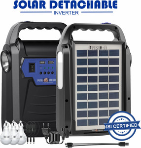 VR Bright Lite Solar Chargeable Inverter Set Torch + Side Emergency ...