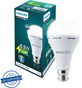 PHILIPS 8.5W Rechargeable Emergency Inverter LED Bulb (Pack of 1) with ...