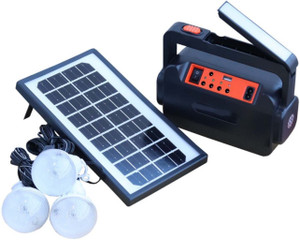 Smuf RL-4890 Portable Solar Inverter + 3 Bulb + Solar Plate + Mobile ...