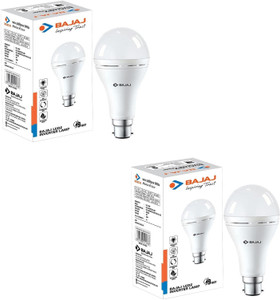 BAJAJ 9W B22 WHITE EMERGENCY LED BULB PACK OF-02 8 hrs Bulb Emergency ...