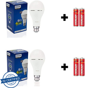 PHILIPS Emergency Bulb 9W_Pack of 2 4 hrs Bulb Emergency Light Price in ...