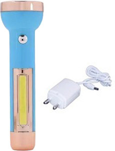 GALLAXY JY SUPER Plastic Rechargeable LED Torch Light and 1 COB Side ...