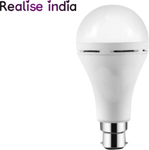 Realise India 12 Watts Rechargeable B22 LED White Emergency BULB 4 hrs ...