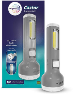 Wipro Castor multifunctional rechargeable torch & lantern with backup ...