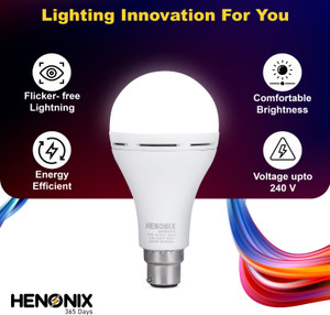 HENONIX Smart Inverter LED Bulb 12W Emergency Rechargeable Light for ...