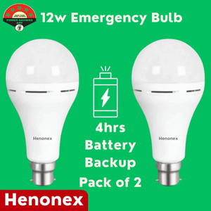 Henonex Rechargeable LED Inverter Bulbs 12W Pack of 2 Pieces 4 hrs Bulb ...