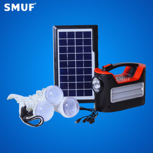 Smuf LED Portable Solar Inverter + 3 Bulb + Solar Plate + Mobile ...