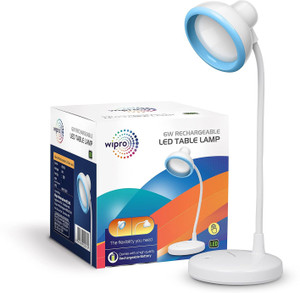 Wipro 6W Re-chargeable LED Table Lamp 4 hrs Lantern Emergency Light ...