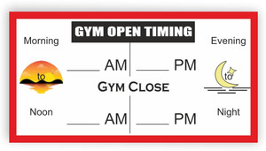 voorkoms Gym Opening & Close Timing Area For Gym, Gym Section Sign ...