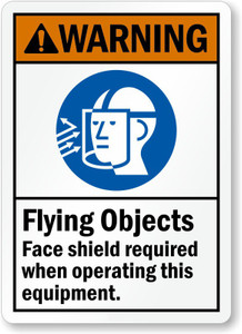 RLDigitalUnits WARNING FLYING OBJECTS SIGN BOARD Emergency Sign Price ...