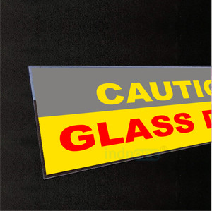 indnone Caution Glass Door Emergency Sign Price in India - Buy indnone ...