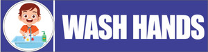 voorkoms Wash Hand Sign Board For Schools, Hospitals Board 8x2 Inches ...