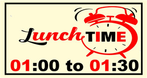 Ordershock Lunch Time Sign Board For School, College, Office, Mall ...
