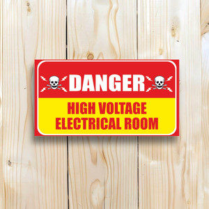 voorkoms Danger High Voltage Electrical Room Sign Board Sun Board For ...