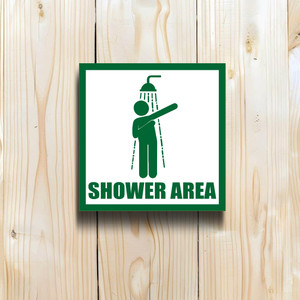 voorkoms Shower Area Sign Boards Sun Board For House & Home 5x5 Inches ...