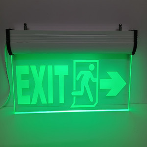 Signved LED Exit Light Right Side Arrow, Free Hanging Chain, Green Led ...