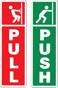 StarLaser Push Pull Door Signage Board Self-Adhesive Door Sign Sticker ...