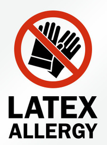 RLDigitalUnits LATEX ALLERGY SIGN BOARD Emergency Sign Price in India ...