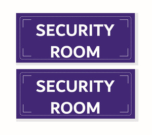 GOODPRINTZONE security room sign board Size 5" X 12" Inch Pack Of 2 Pce ...