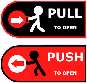 SANAPRINTS Pull And Push 10stikers (5 pull 5 push) Emergency Sign Price ...