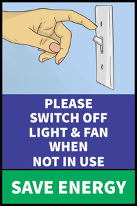 VAAIMAI Please Switch Off The Light and Fan When Not In Use Sticker ...