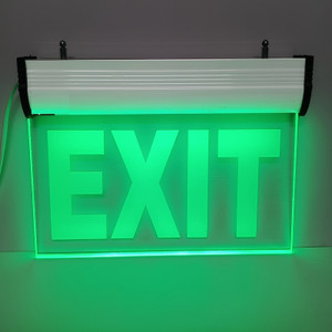 Signved LED Exit Signage, 12"x6" Inch, Green Led With Battery Backup ...