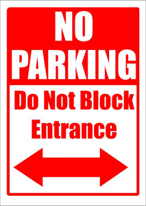voorkoms No Parking Do Not Block Entrance Sign Board Self Adhesive ...