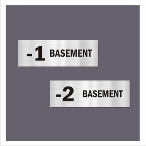 Mindcraftz B1 and B2 Basement Number Sign Board Silver Color Emergency ...